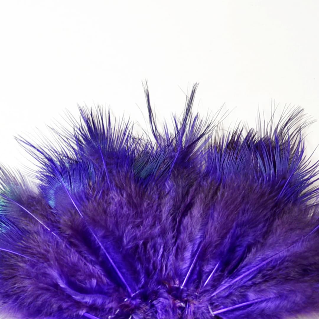Ringneck Pheasant Strung Feathers, Rump Hackle - Dyed Purple (40-50pcs ...
