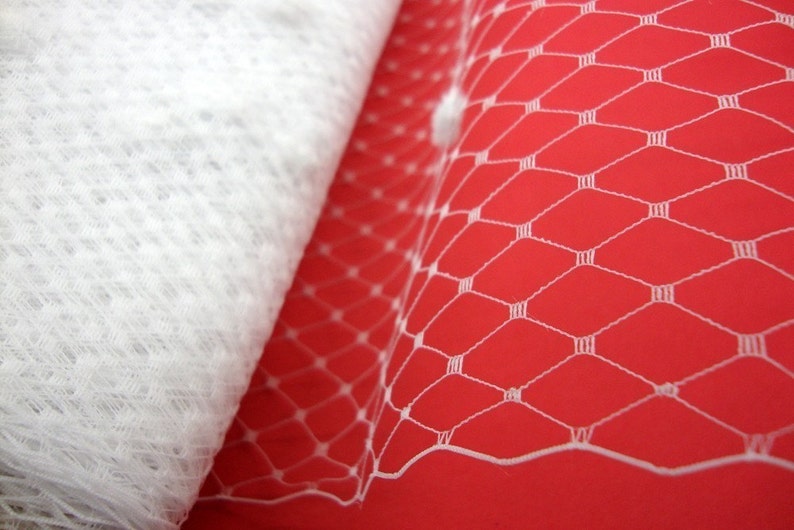 1 yard White DOTTED French Netting Russian Bridal Veil for | Etsy