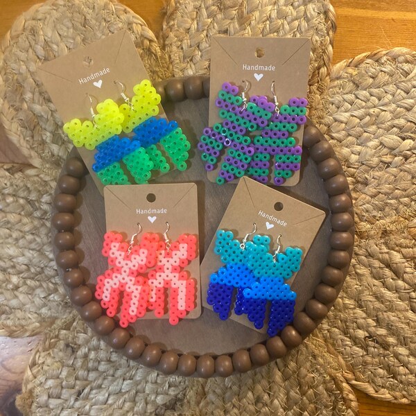 Perler Bead Earrings - Etsy