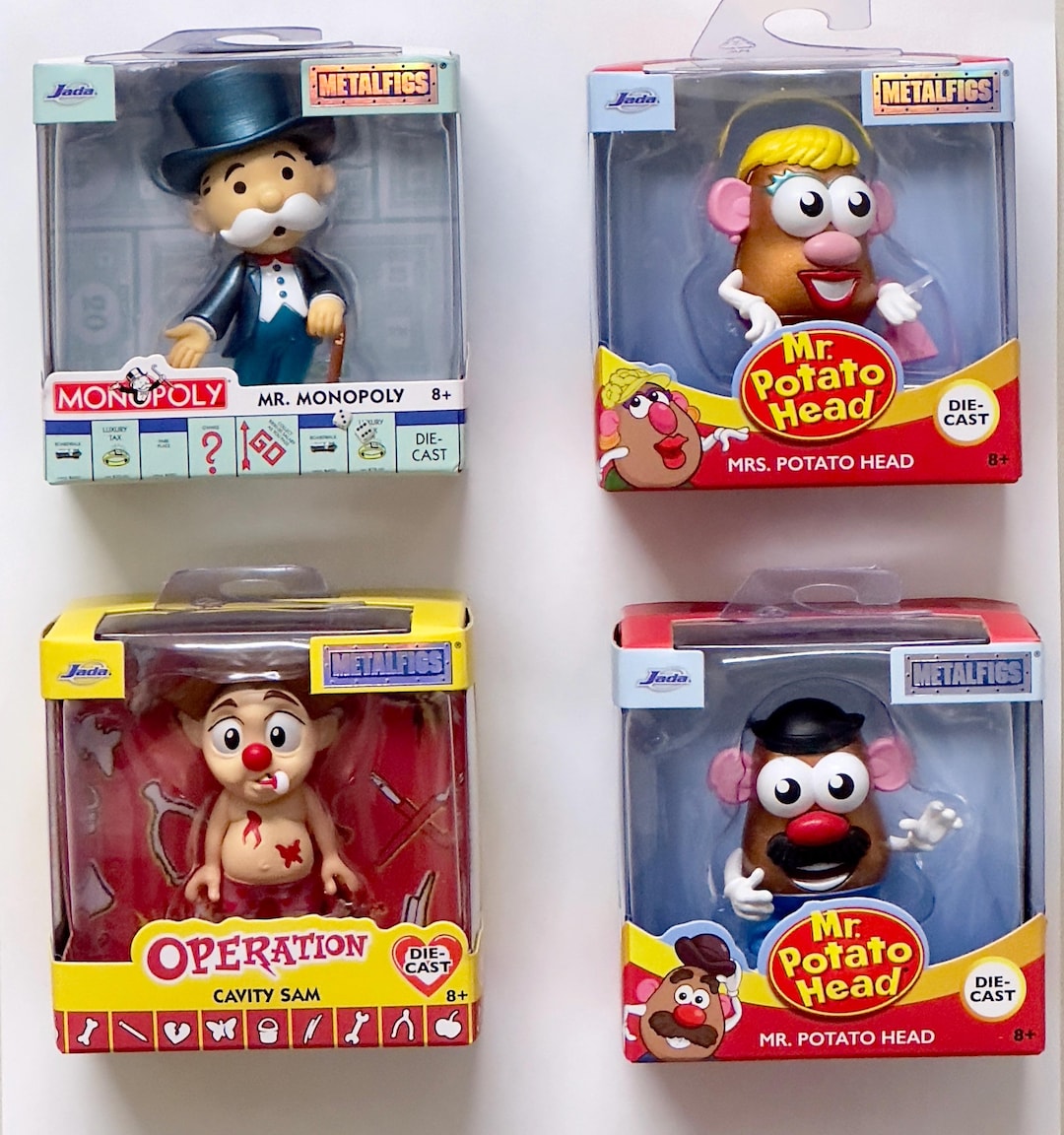 Jada METALFIGS Diecast Set, Mr Monopoly, Cavity Sam, Potato Heads - Etsy