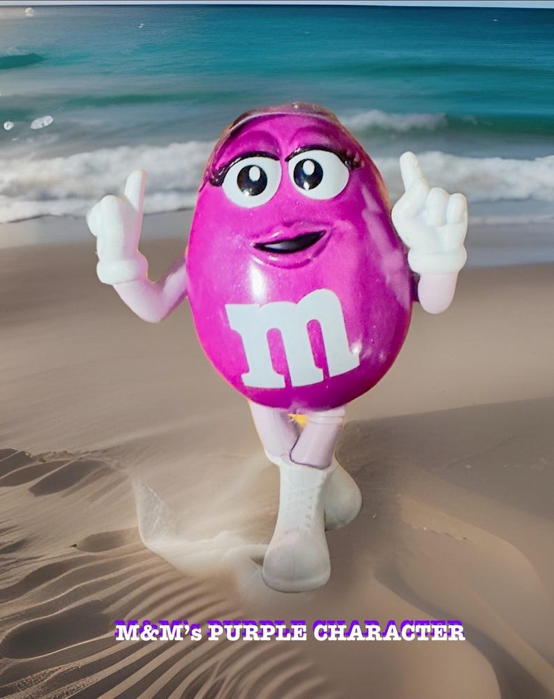 Jada METALFIGS M&m's Purple Character • 2.5" Die-cast Collectible - Etsy
