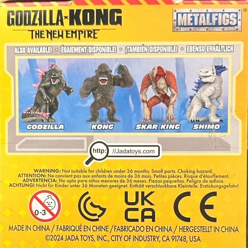 Jada Godzilla X Kong the New Empire Keychain SHIMO 2.5” METALFIGS ...