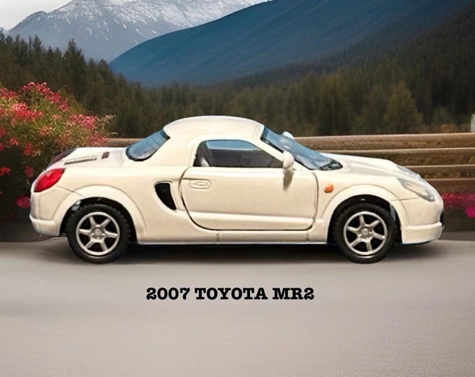 KINSMART 2007 Toyota MR2 Scale 1:32 Model ( White ) - Etsy
