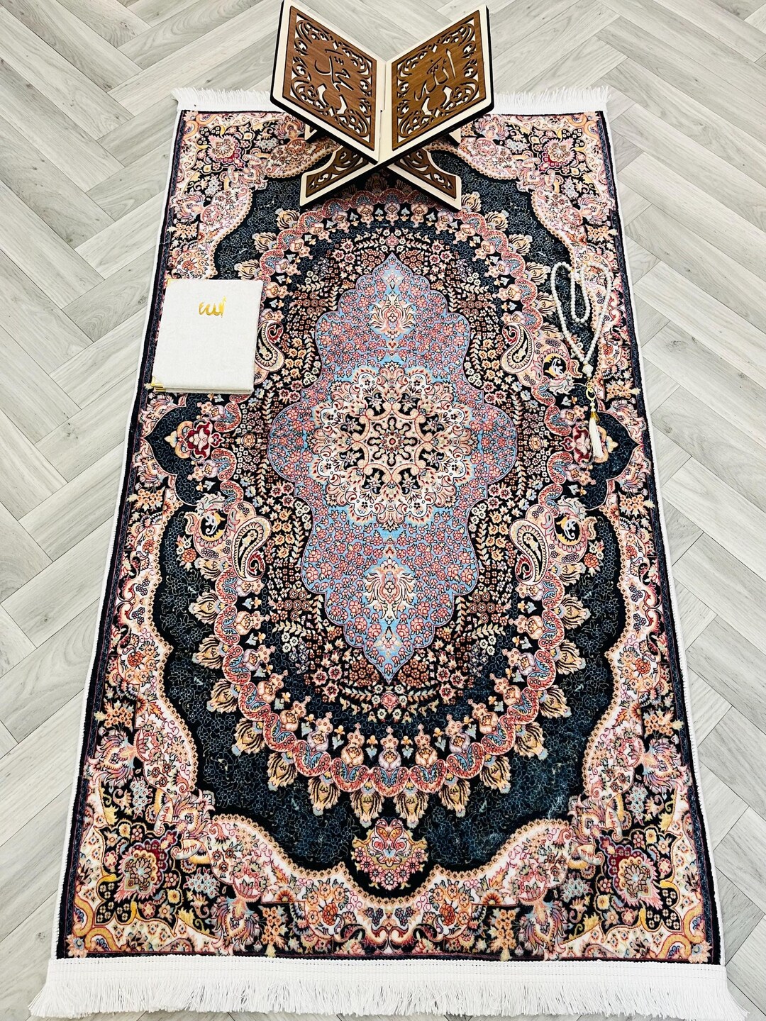 Palace Pattern Bamboo Prayer Mat I Soft Textured Non Slip Base Prayer ...