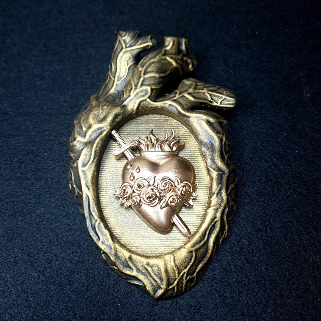 Anatomical Heart With SACRED HEART Sword - 3D Painting - Sacred Heart ...