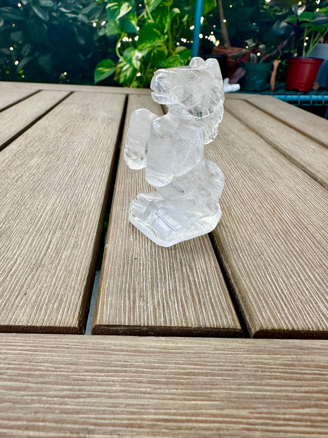 Clear Quartz Horse Carving, Crystal Horse Figurine, Healing Quartz ...