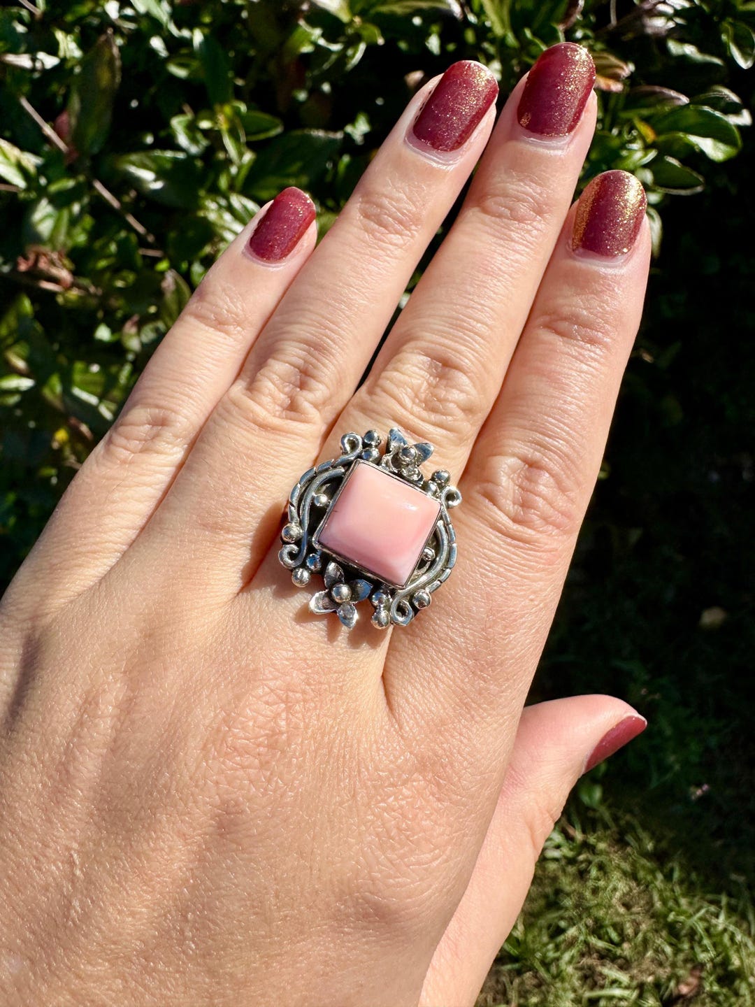 Sterling Silver Queen Conch Shell Ring, Size 10 Handmade Natural Shell ...