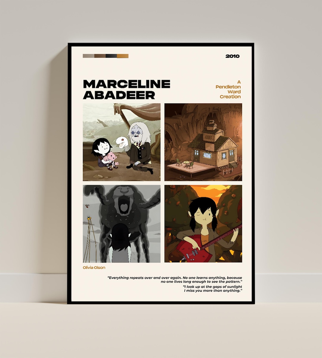Marceline Adventure Time Poster: Retro Minimalist TV Show Print ...