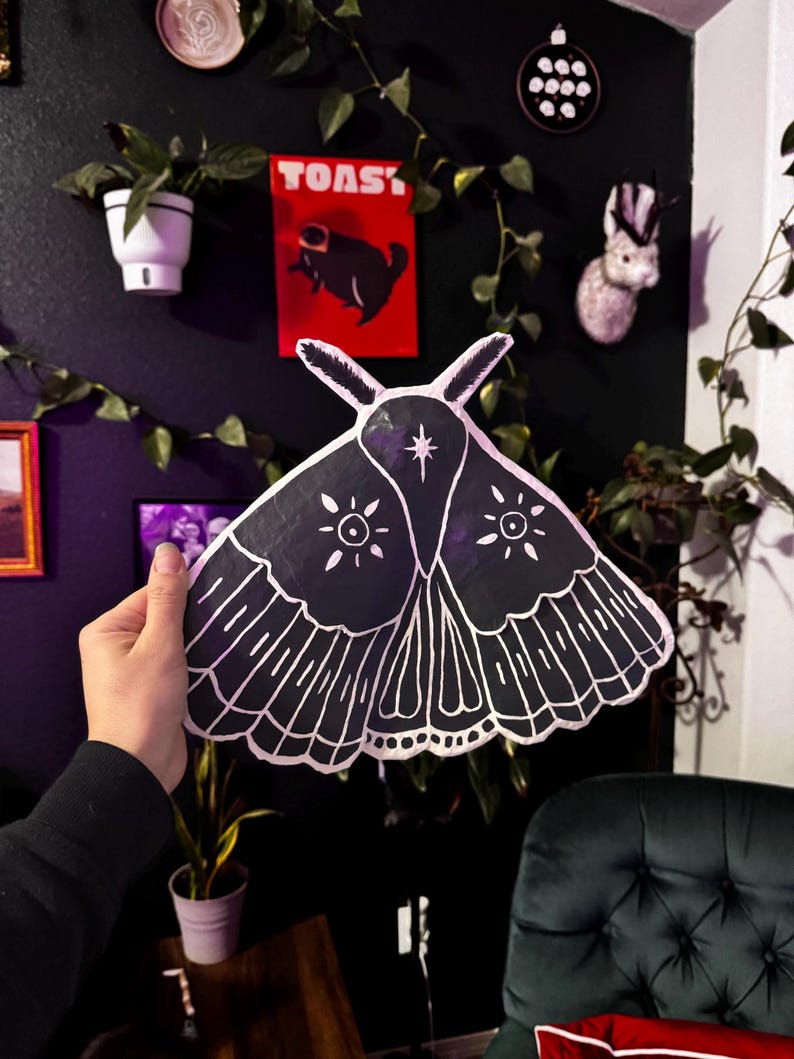 Paper Mache Moth Wall Décor - Etsy