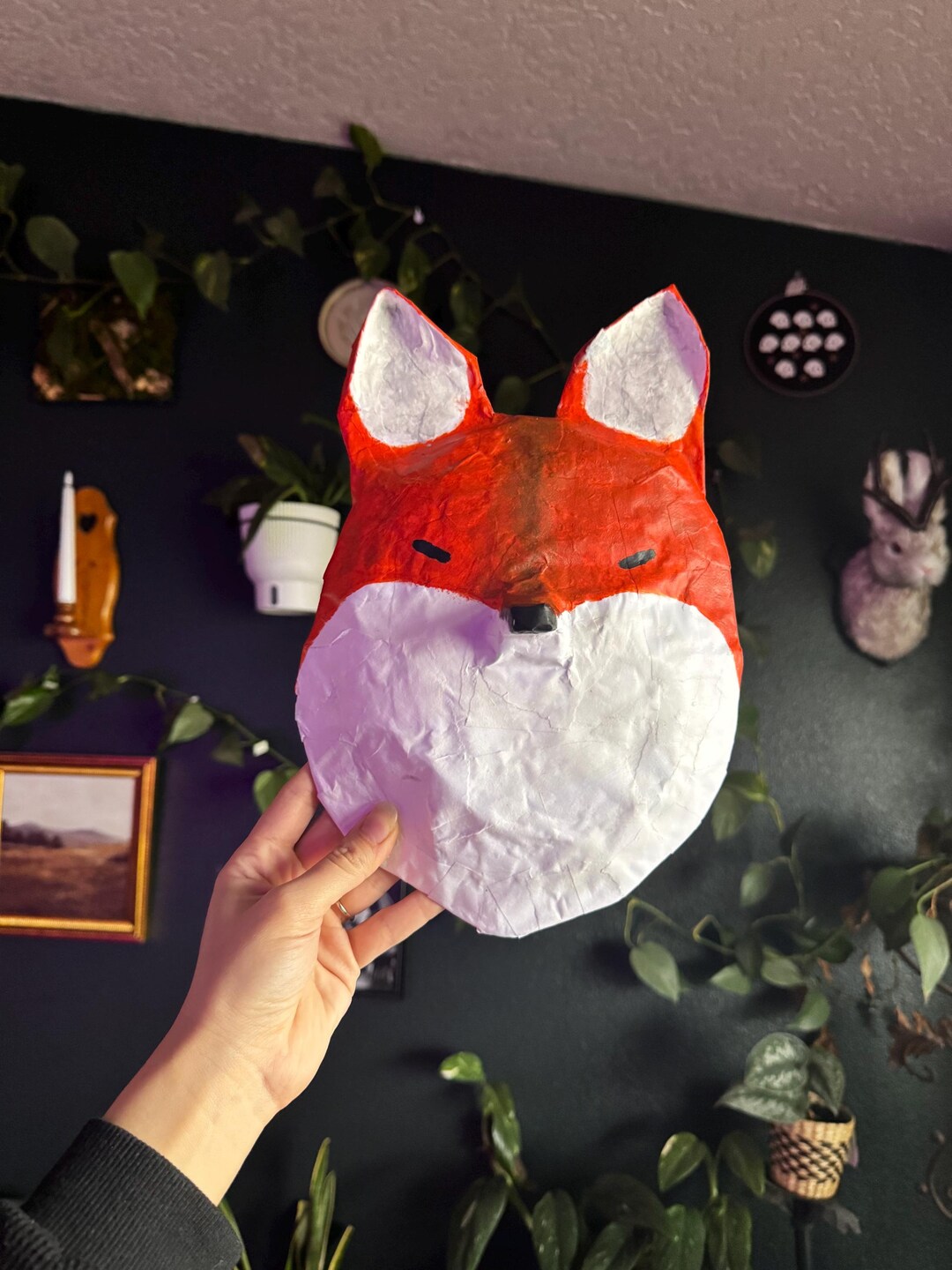 Fox Paper Mache Wall Art - Etsy