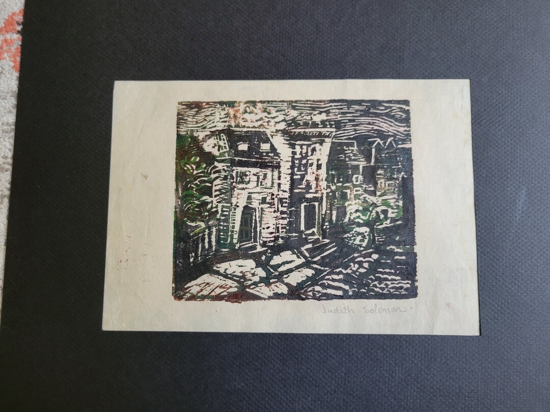 Woodblock Print Judith Solomon, Signed. 1949 - Etsy