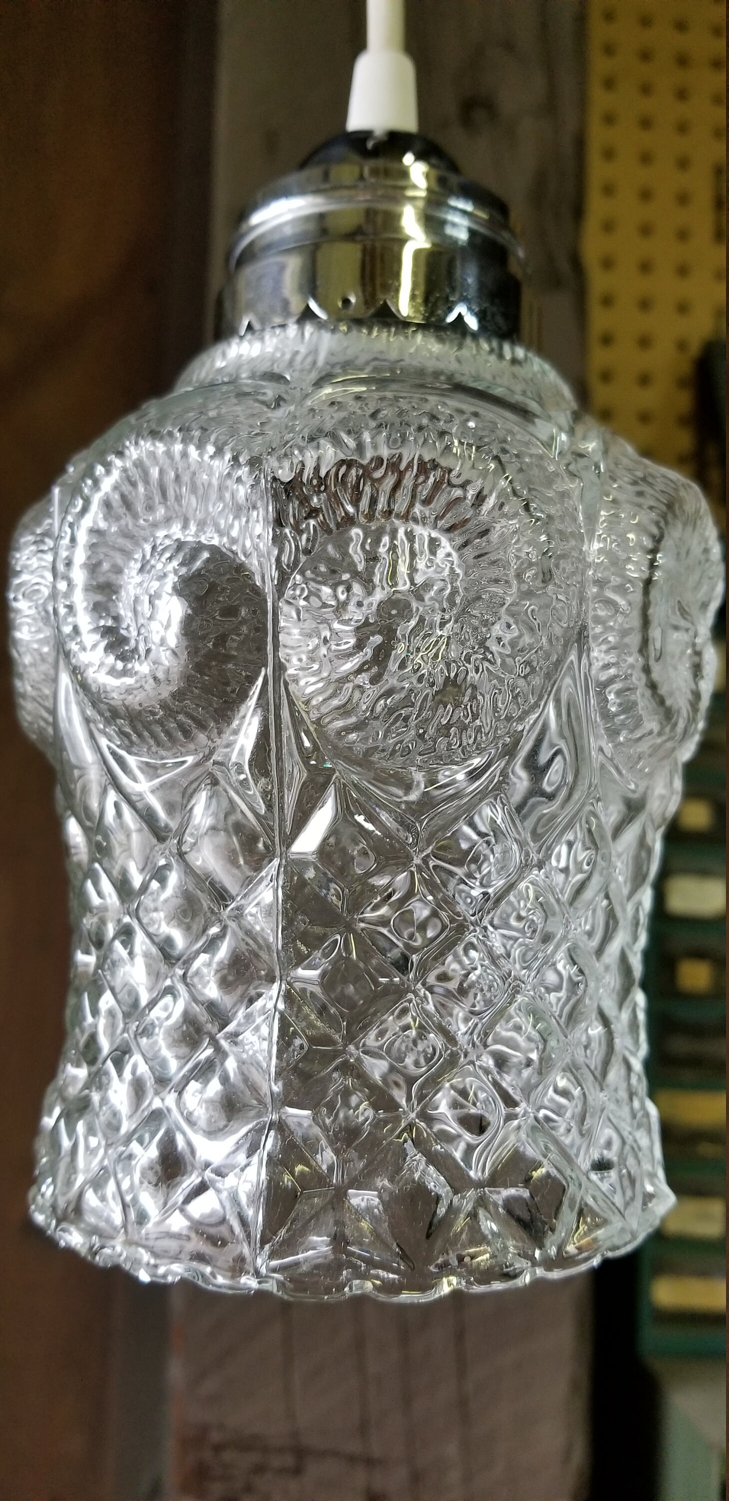 Glass Shade Pendant Lamp, Ceiling Light, Owl Face Lamp - Etsy
