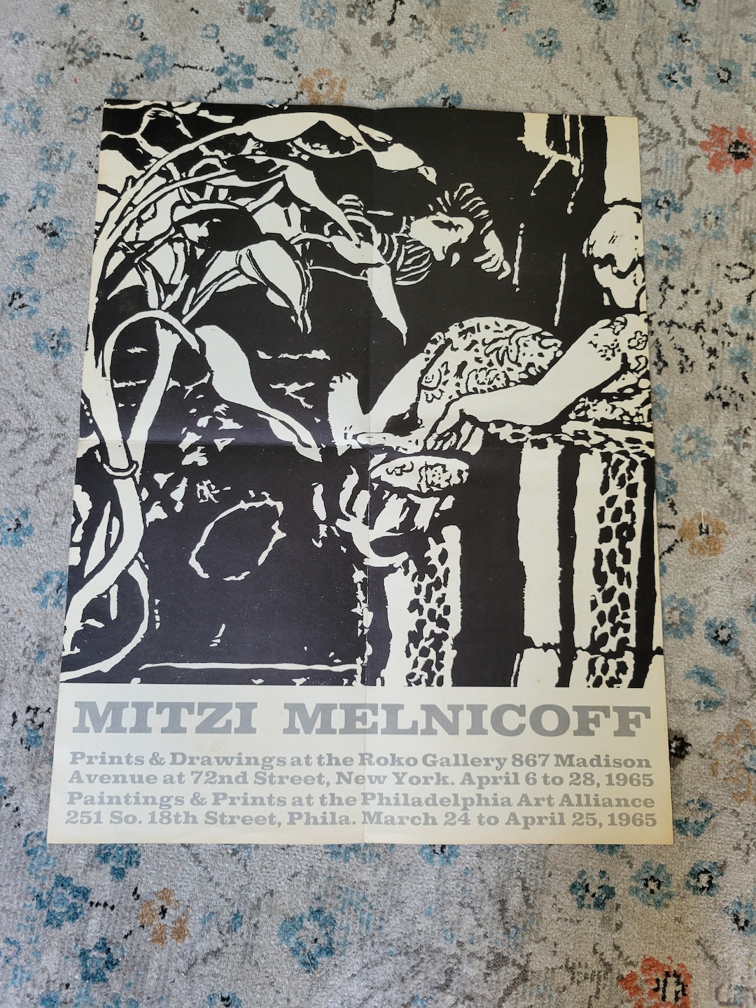 Mitzi Melnicoff Poster, 1965, Philadelphia Artist - Etsy