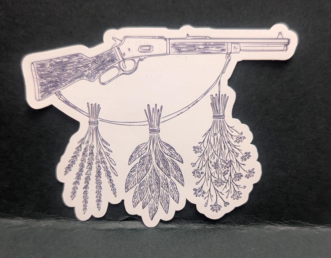 Botanical Lever Action Sticker - Etsy