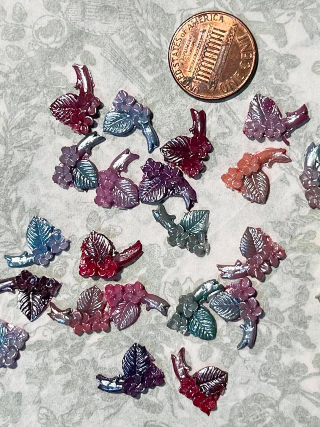 FORGET ME NOTS With Leaf Japan 1950's Small Celluloid Embellishments - Etsy