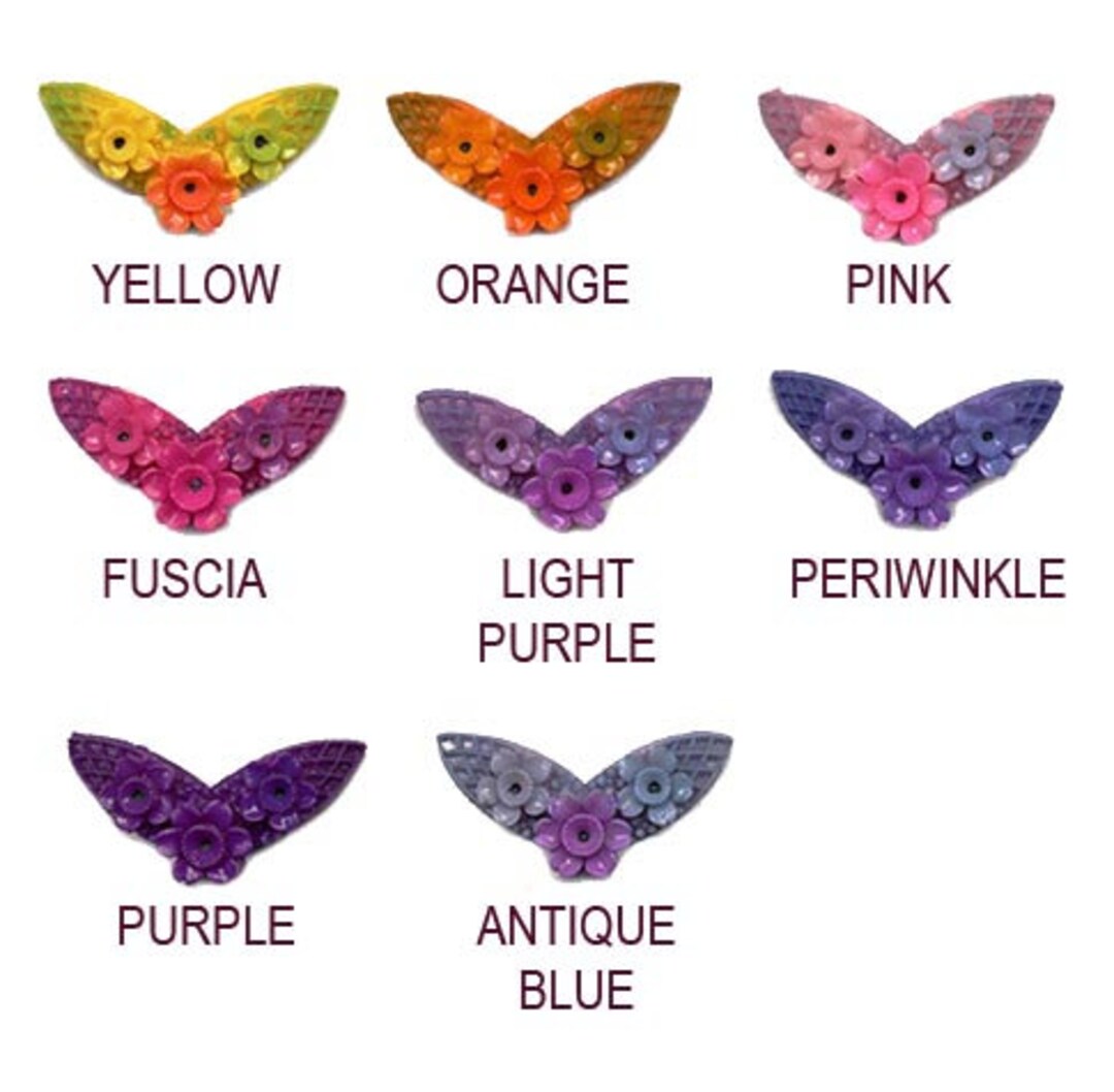 FLOWER POSY in COLORS Japan 1950's Hand Painted 31mm Vintage Authentic ...