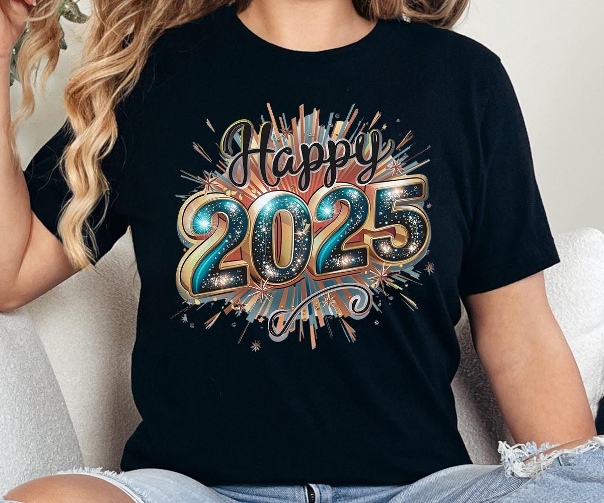 Happy New Year 2025 Png| Printable Watercolor Clipart | Digital ...