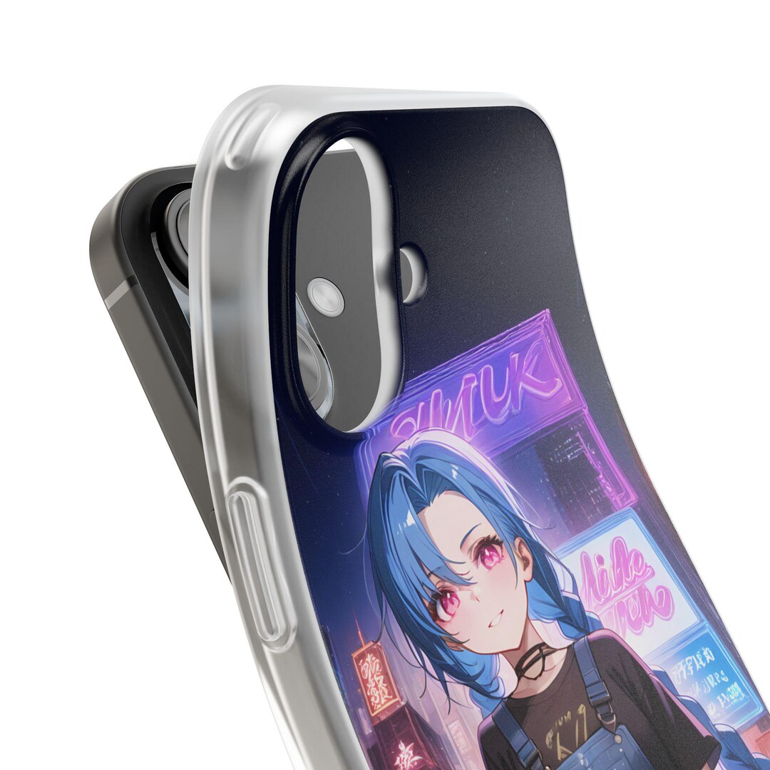 Jinx Arcane Anime Cyberpunk Phone Case for iPhone 16 15 14 13 12 Pro ...