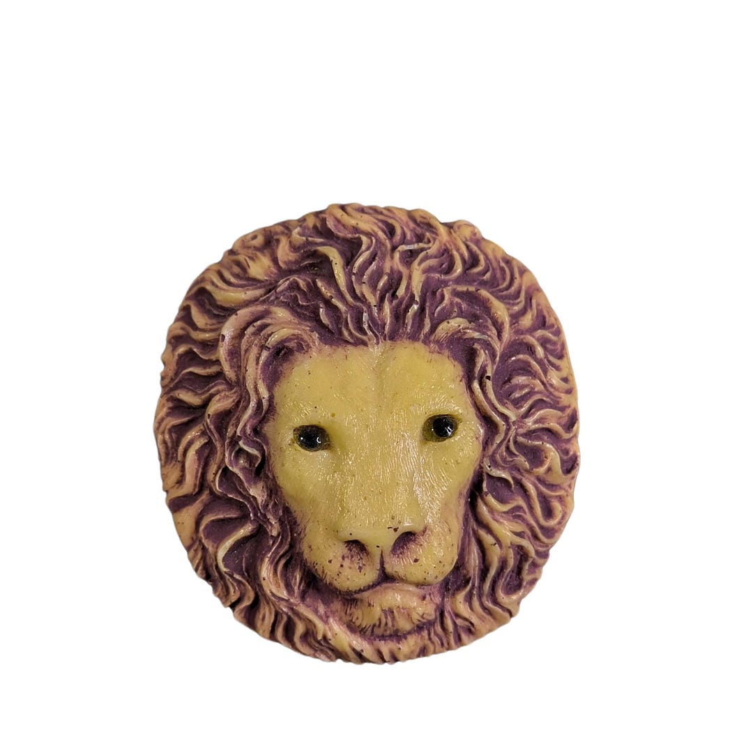 Vintage 1980's Lion Head Men's Belt Buckle - Etsy