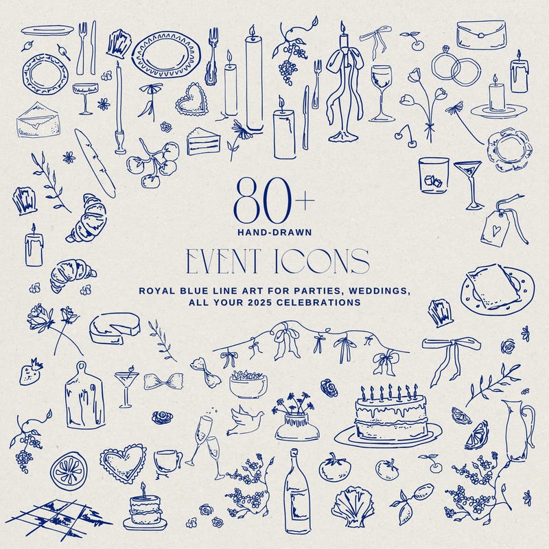 Hand Drawn Icon Set - Etsy