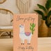 Llama Birthday Card – Printable PDF – Instant Digital Download - Etsy