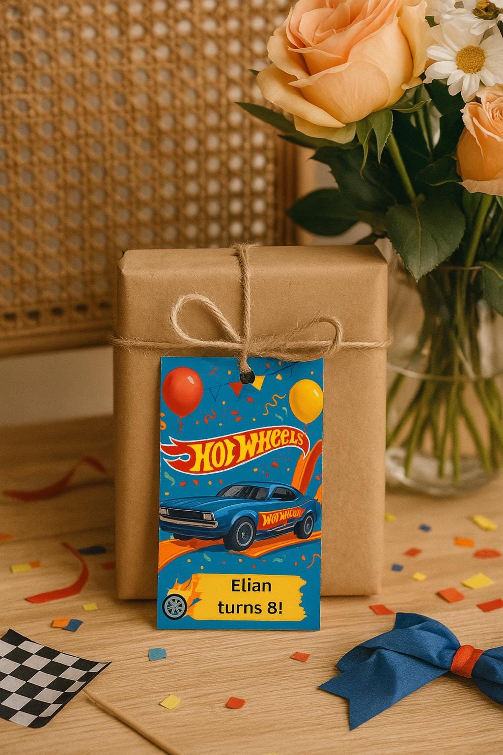 Race Car Birthday Gift Tags | Racing Party Favors for Boys | Printable ...