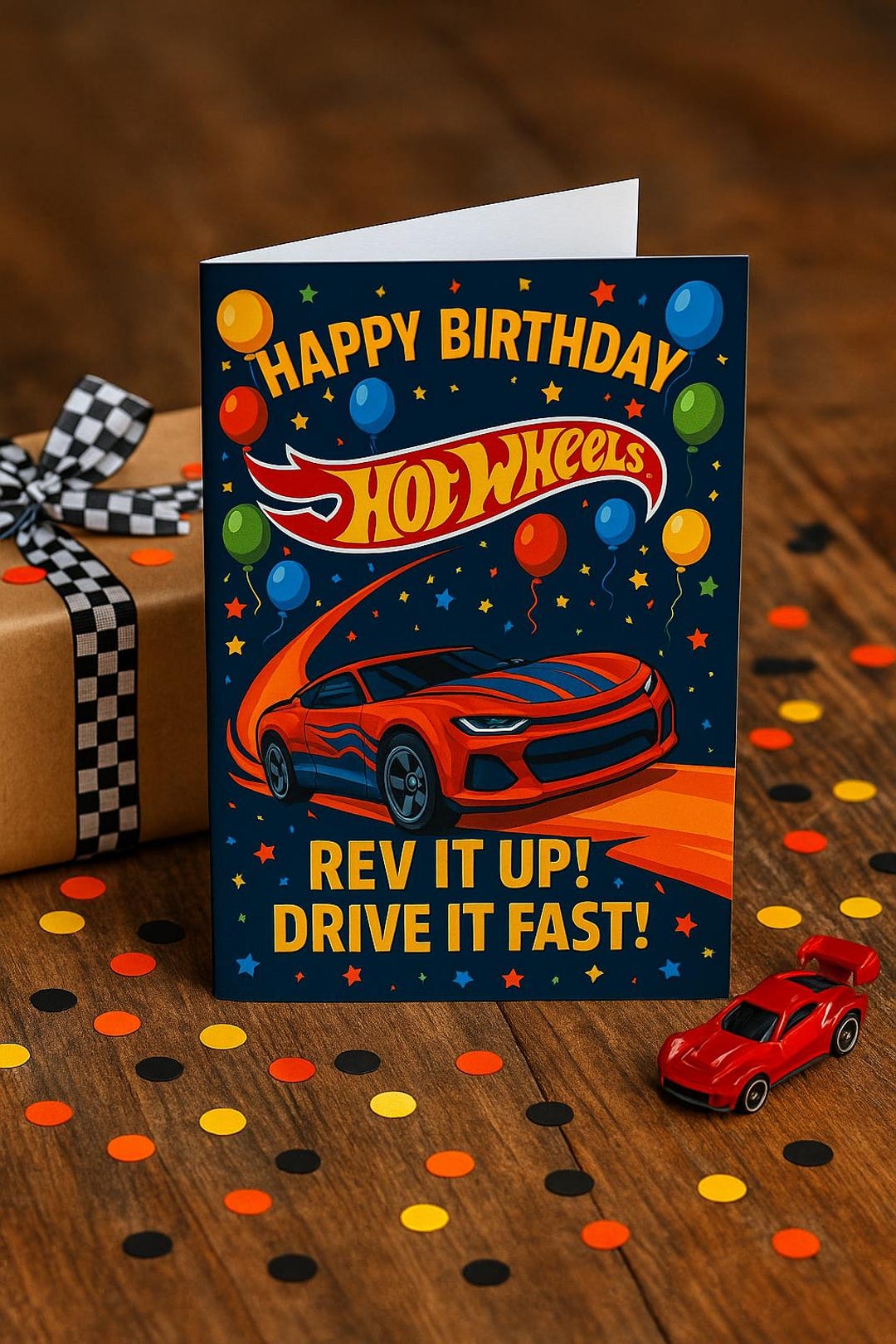 Race Car Birthday Card | Racing Party Printable | Editable PDF in 5 ...
