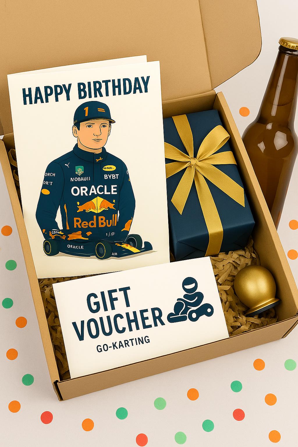 Racing Birthday Card Printable PDF | Folded Card in 5 Sizes | F1 Race ...