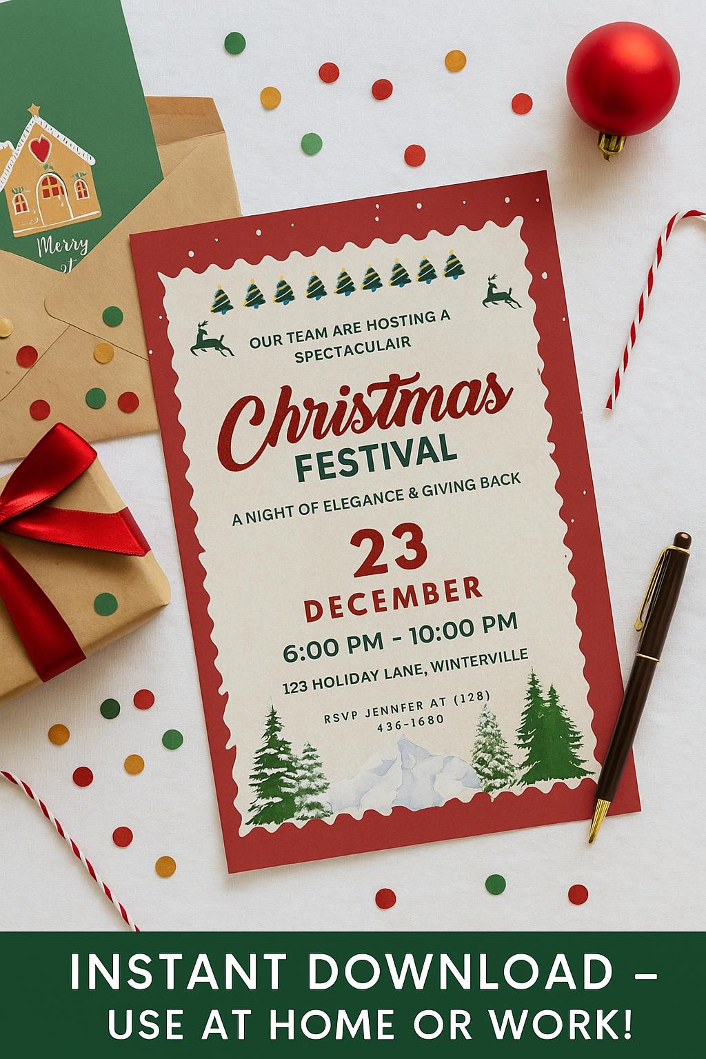 Editable Christmas Flyer Bundle | Printable Holiday Festival Posters ...