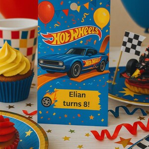 Race Car Birthday Gift Tags | Racing Party Favors for Boys | Printable ...