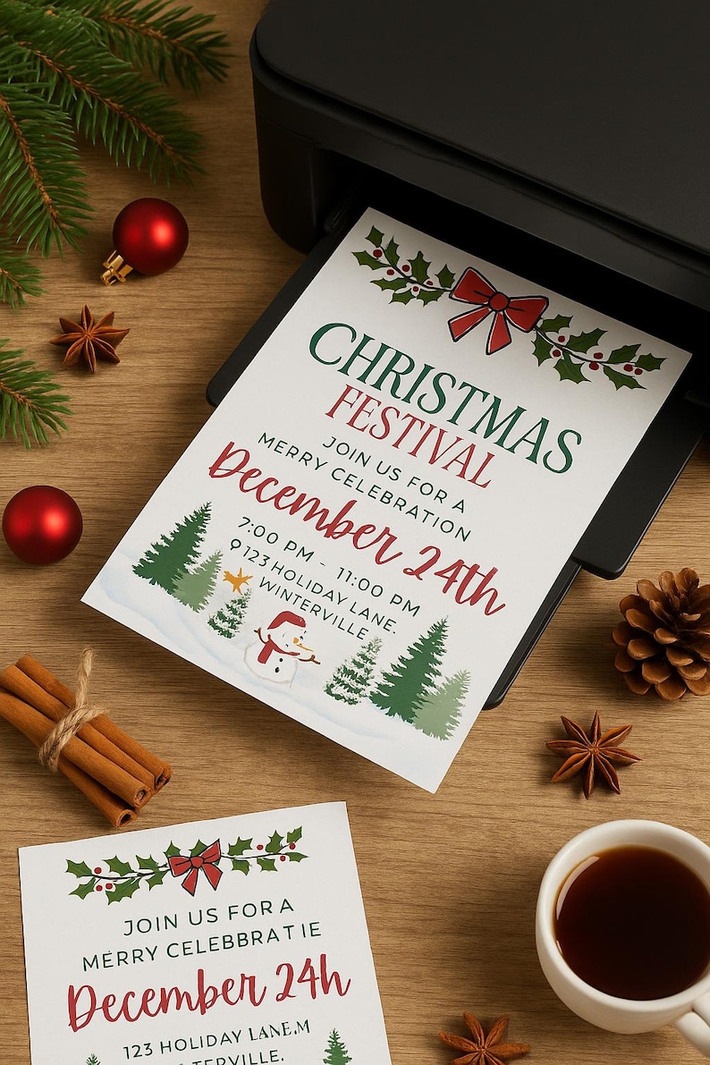Editable Christmas Flyer Bundle | Printable Holiday Festival Posters ...