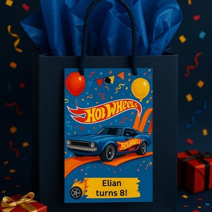 Race Car Birthday Gift Tags | Racing Party Favors for Boys | Printable ...