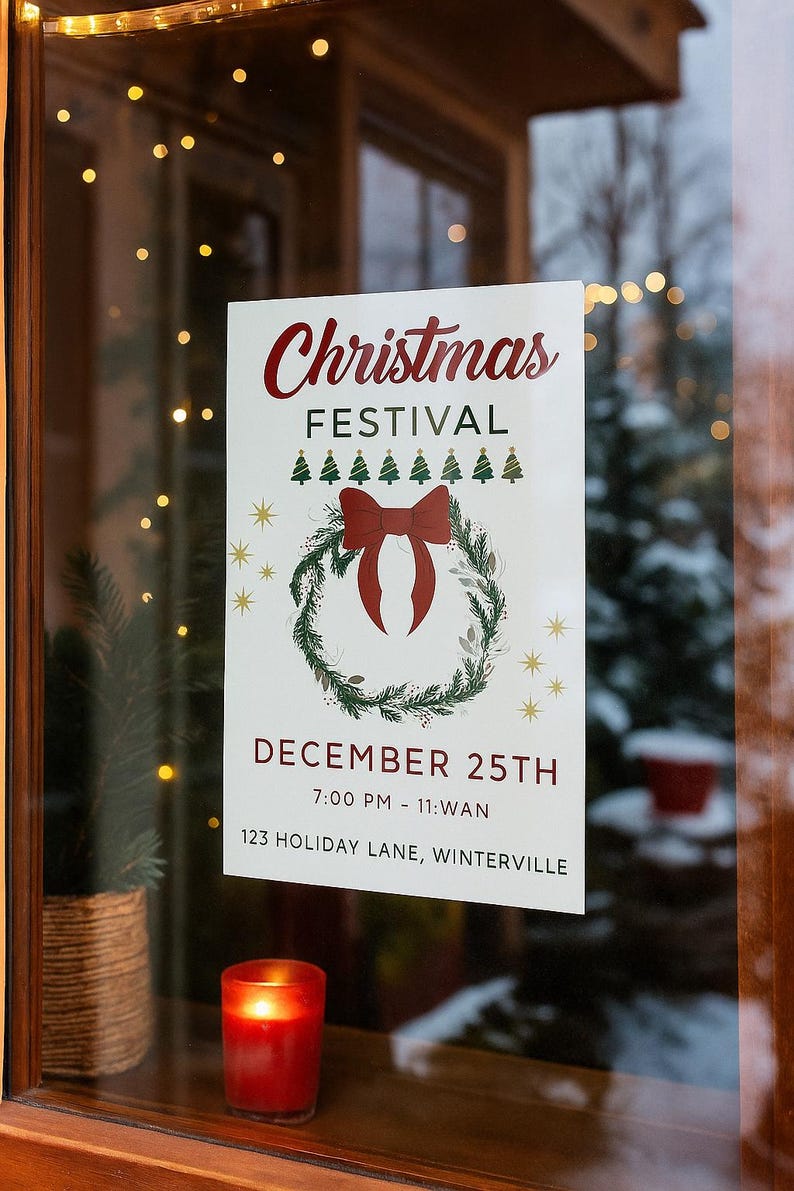 Editable Christmas Flyer Bundle | Printable Holiday Festival Posters ...