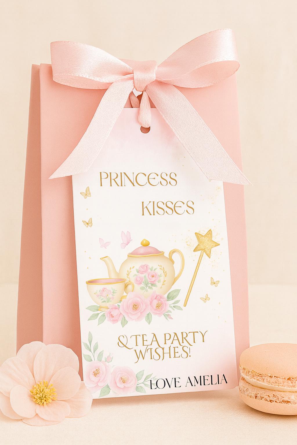Princess Tea Party Invitation | Editable Canva Template | Pink Bow ...