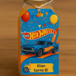 Race Car Birthday Gift Tags | Racing Party Favors for Boys | Printable ...