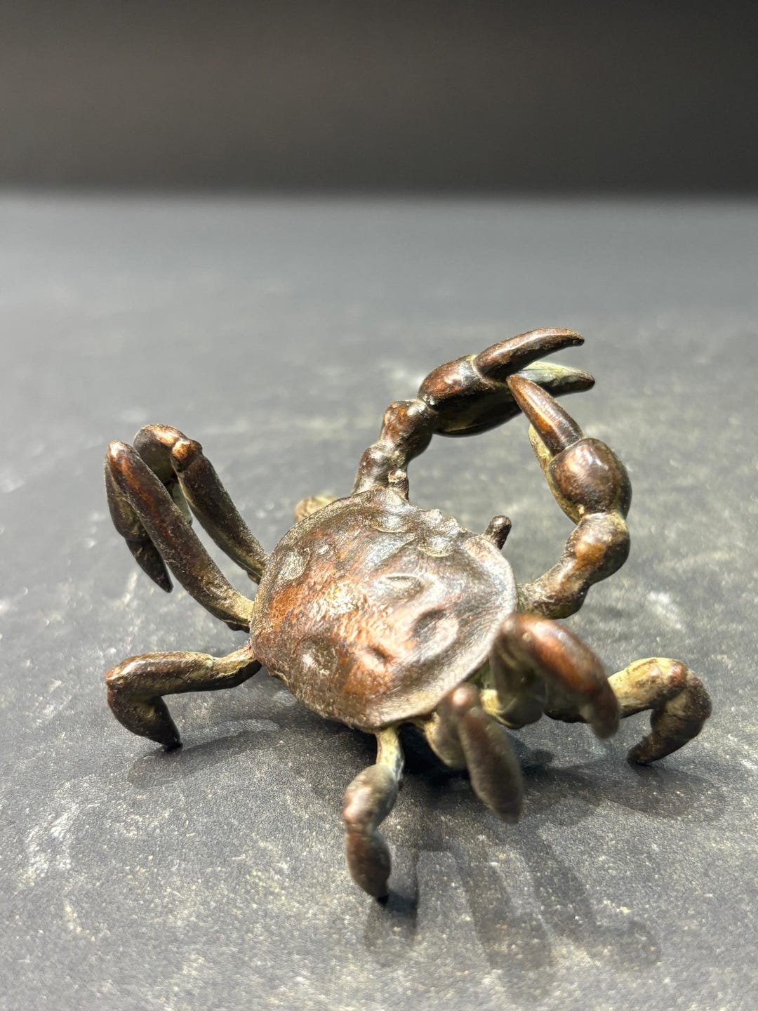 Collectable Bronze Carving Crab Statue Antique Desktop, Pure Hand ...