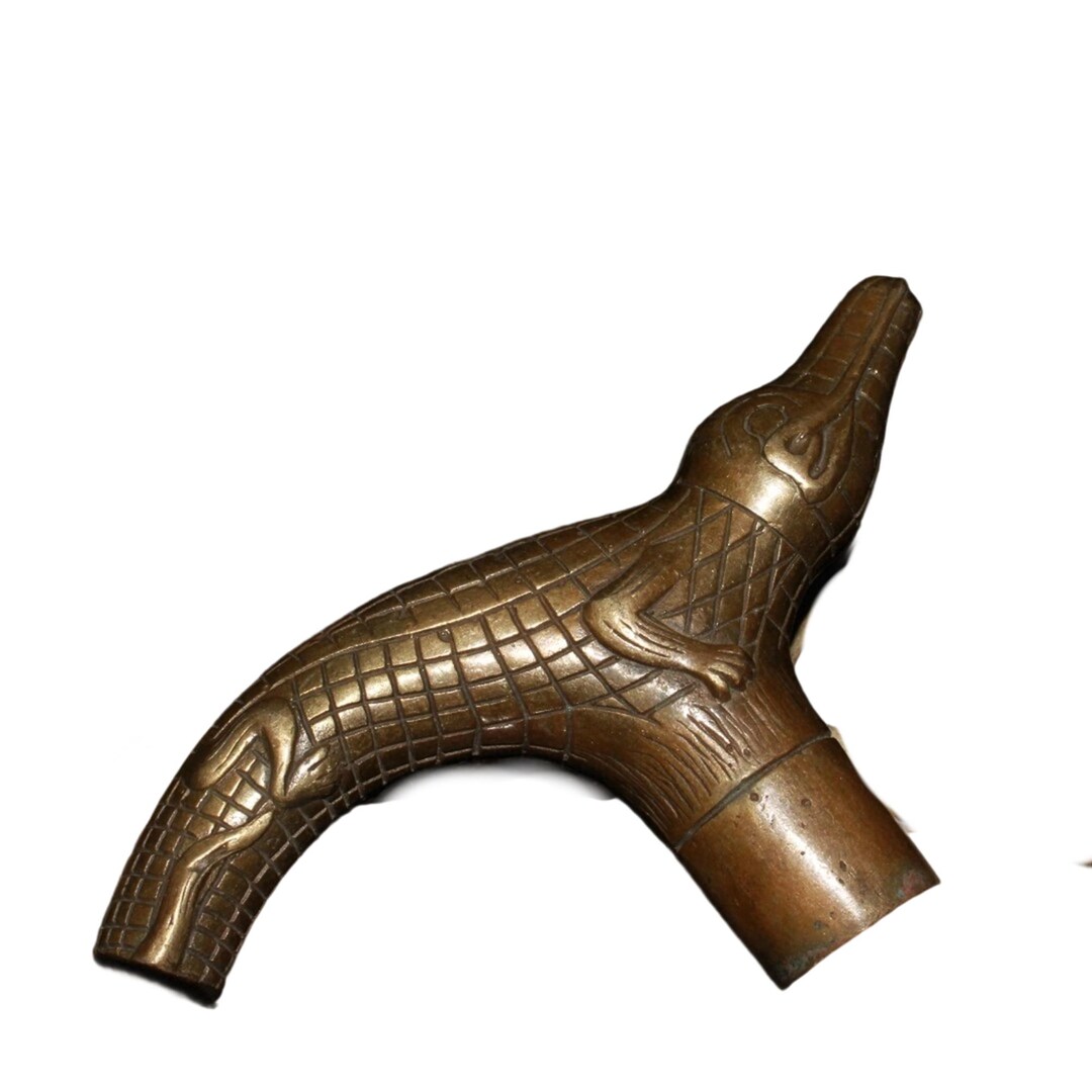 Antique Bronze Crocodile DIY Cane，artwork Gift for Her，gift for ...