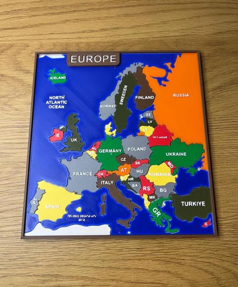 Europe Map Puzzle - Etsy