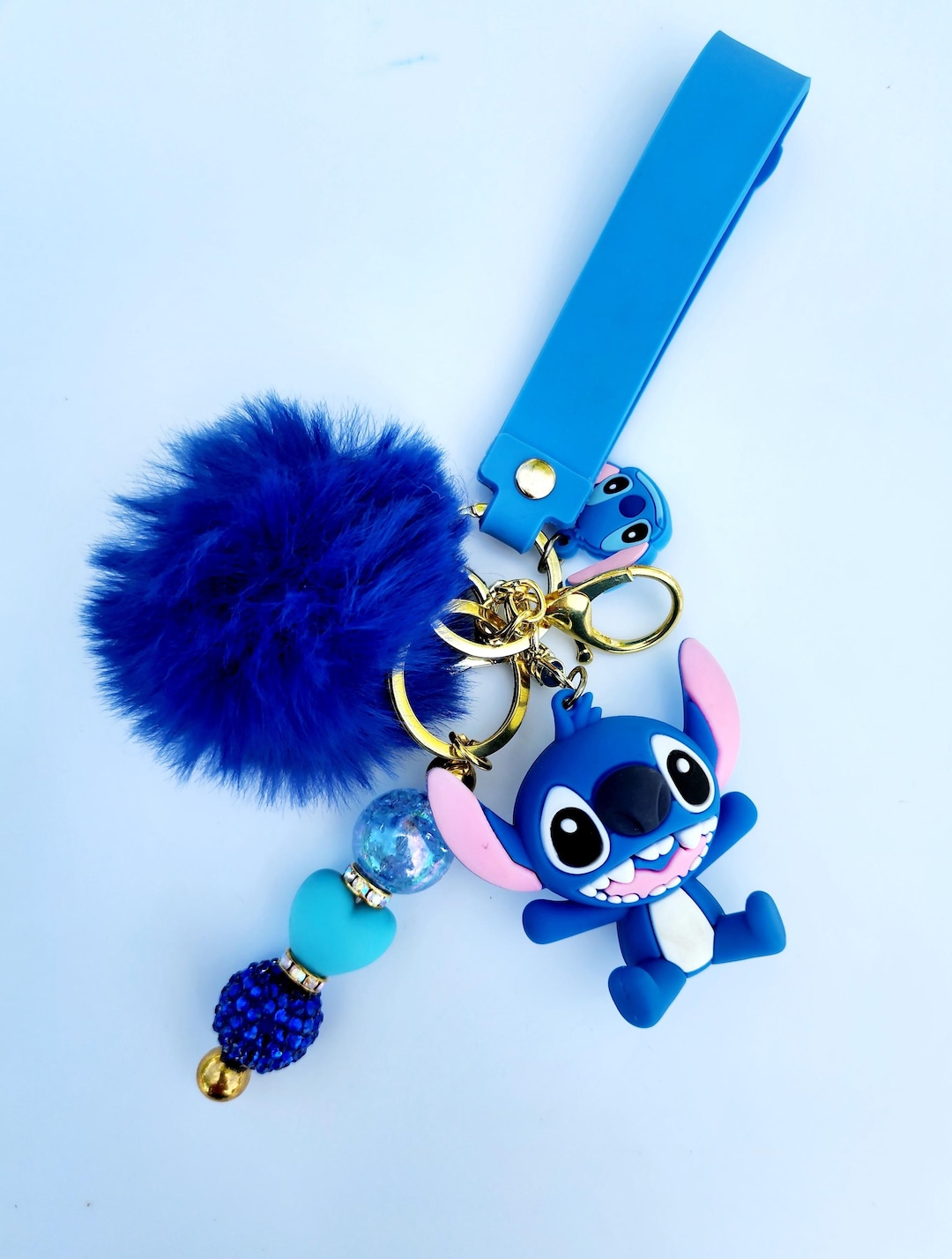 Stitch Beaded Keychain: Character Gift - Etsy