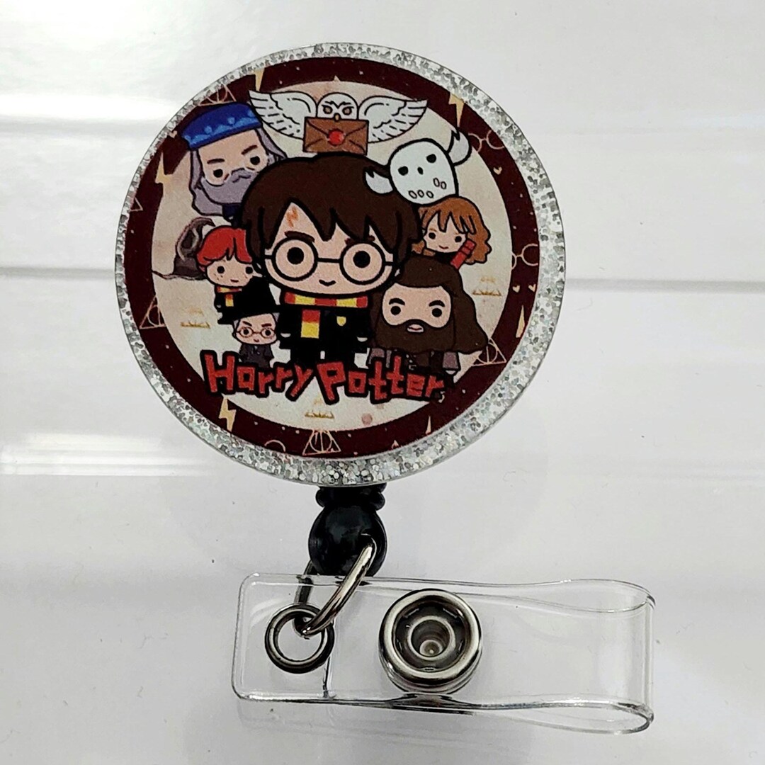 Harry Potter Badge Reel | Retractable ID Clip | Hogwarts Lanyard ...