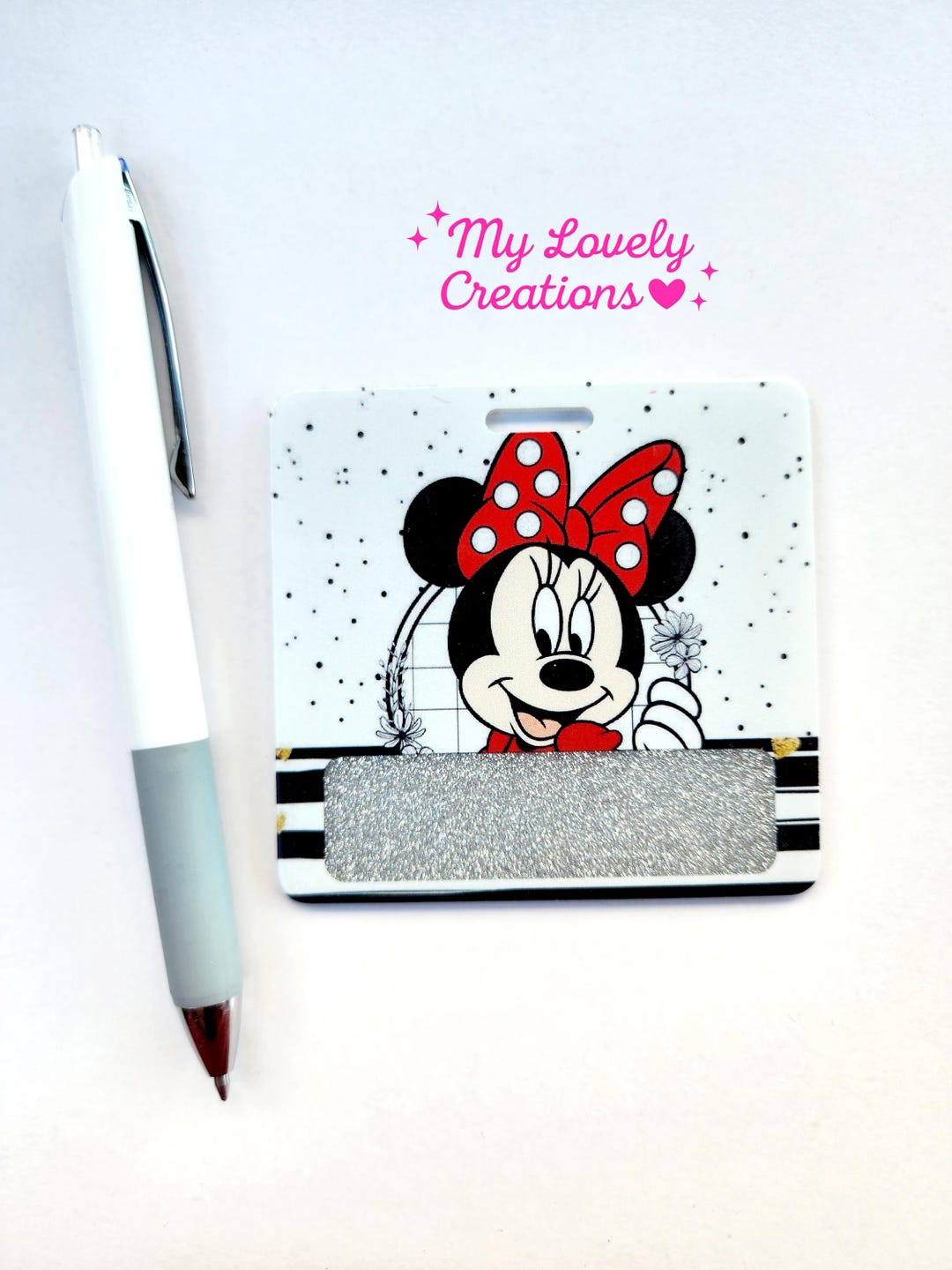 Minnie Inspired Badge Buddy | Cute ID Holder for Nurses, Teachers ...