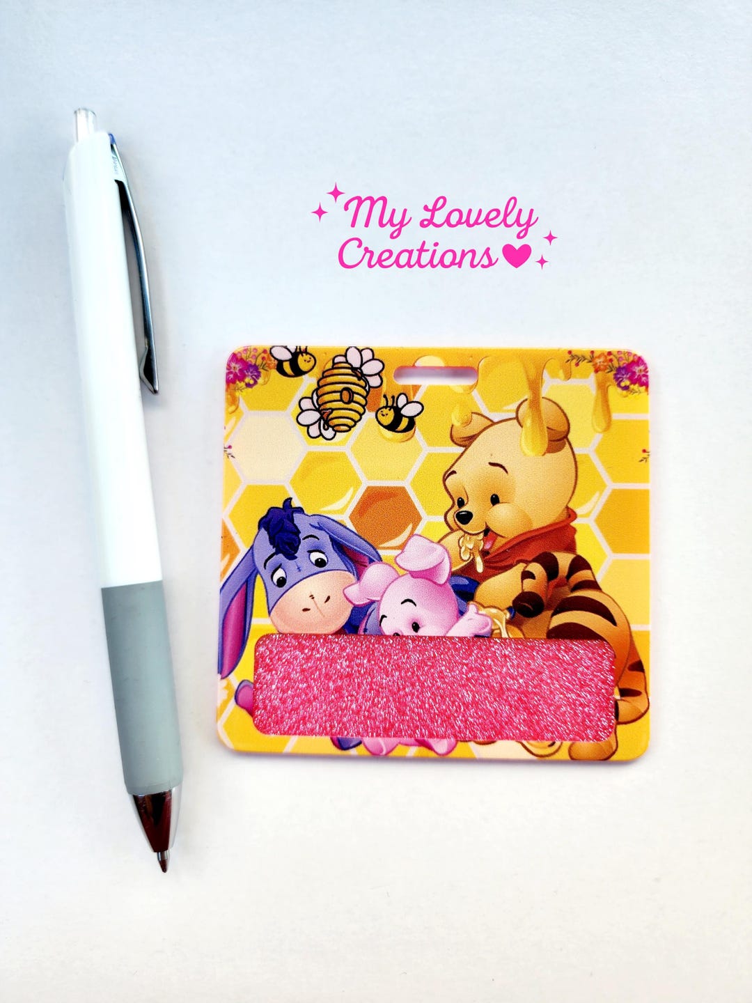 Badge Buddy ID Holder | Horizontal ID Badge Backer for Work - Etsy