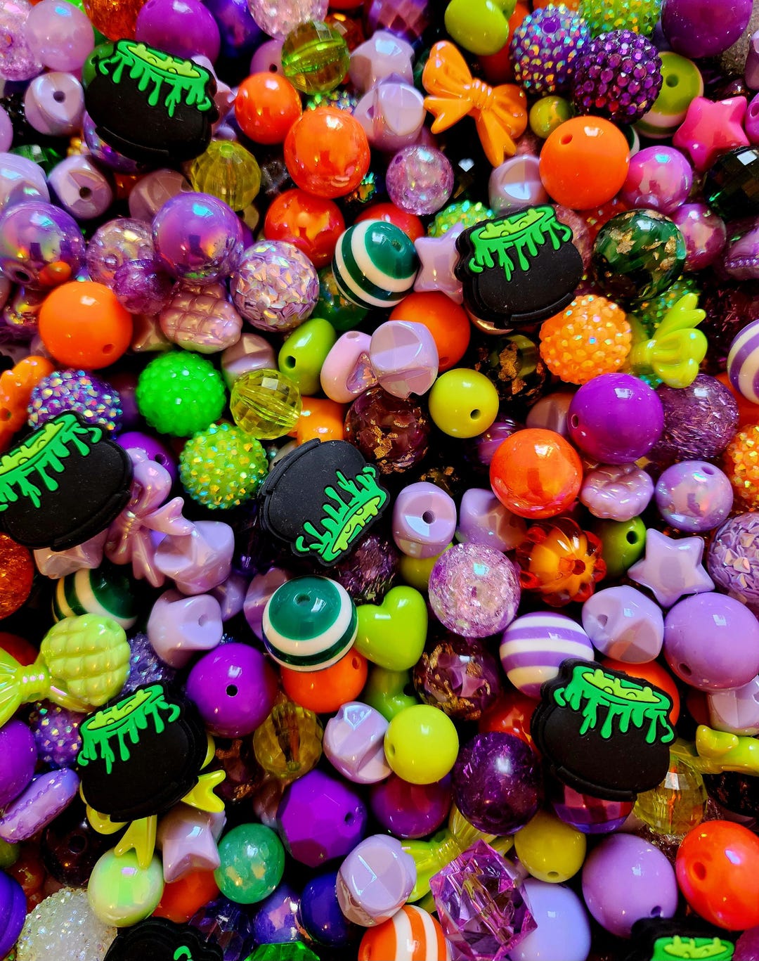 Random Acrylic Bead Bundle | Mixed Finish Craft Beads for DIY Projects ...
