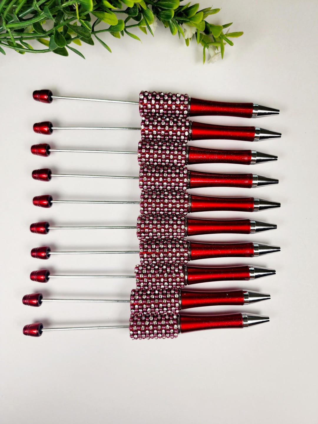 Beadable Pen Blanks for Crafting, Ballpoint DIY Supplies, 10-piece Set ...