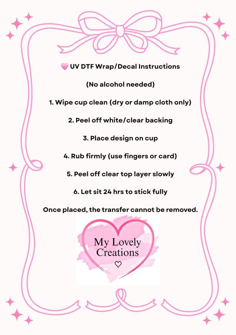 UV DTF Cup Wrap | 16 Oz Tumbler Decal - Etsy