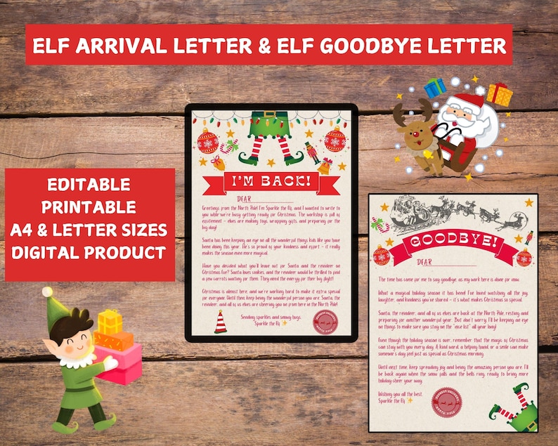Elf Arrival Letter, First Time Elf Arrival Letter, Elf Goodbye Letter ...