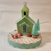 Handcrafted Easter/spring Putz-style Glitter Church Display - Etsy