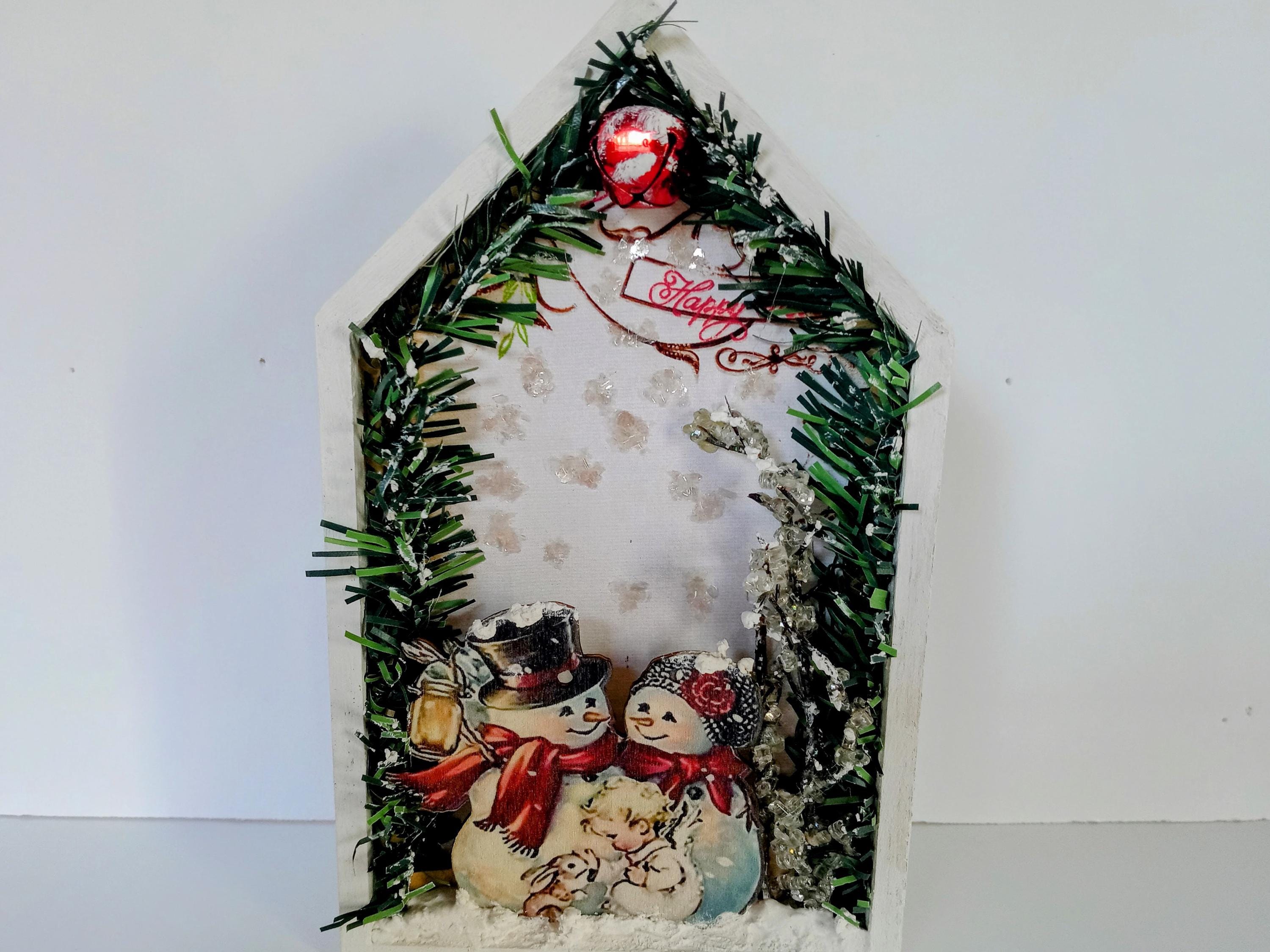 Mr and Mrs Frosty Shadow Box - Etsy