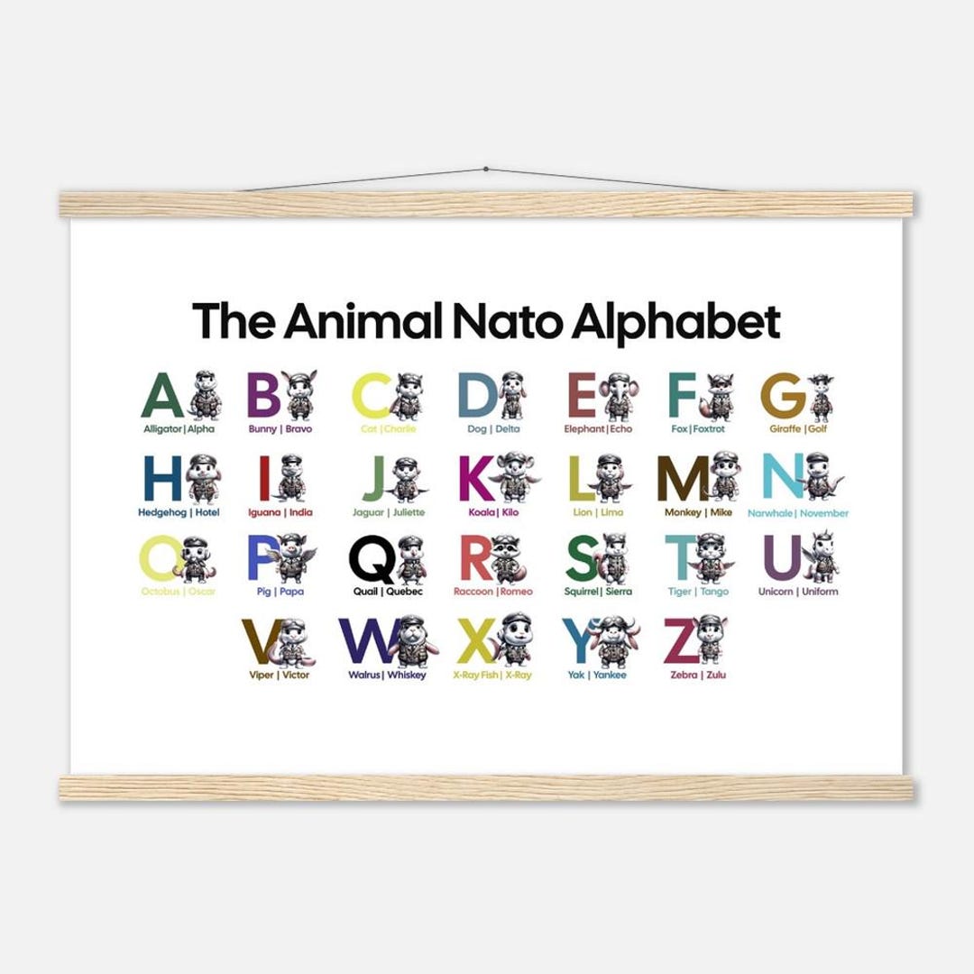The Animal Nato Alphabet, Gift for Future Pilots, Pilot ABC, Classroom ...
