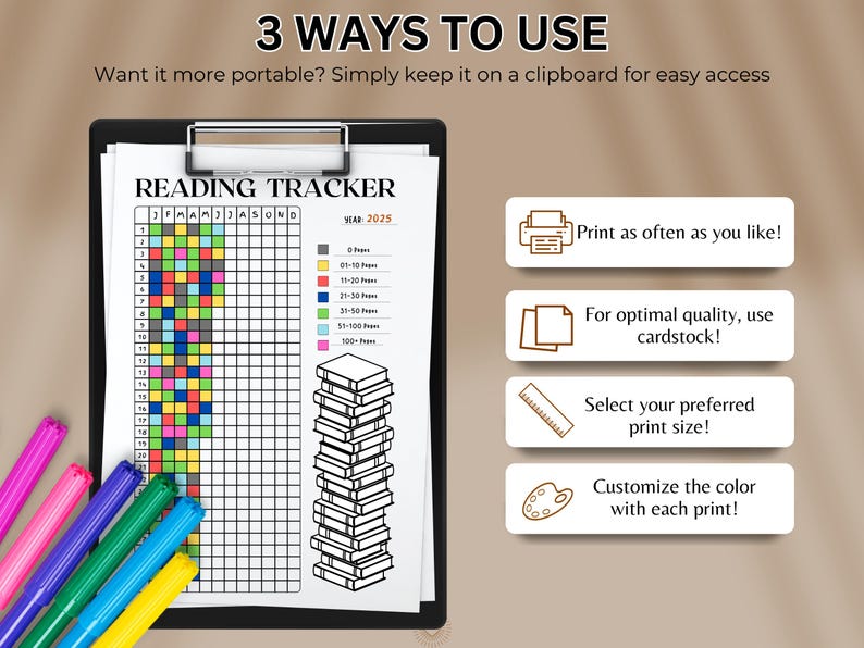 Printable Annual Reading Tracker Reading Journal Book Tracker Reading ...